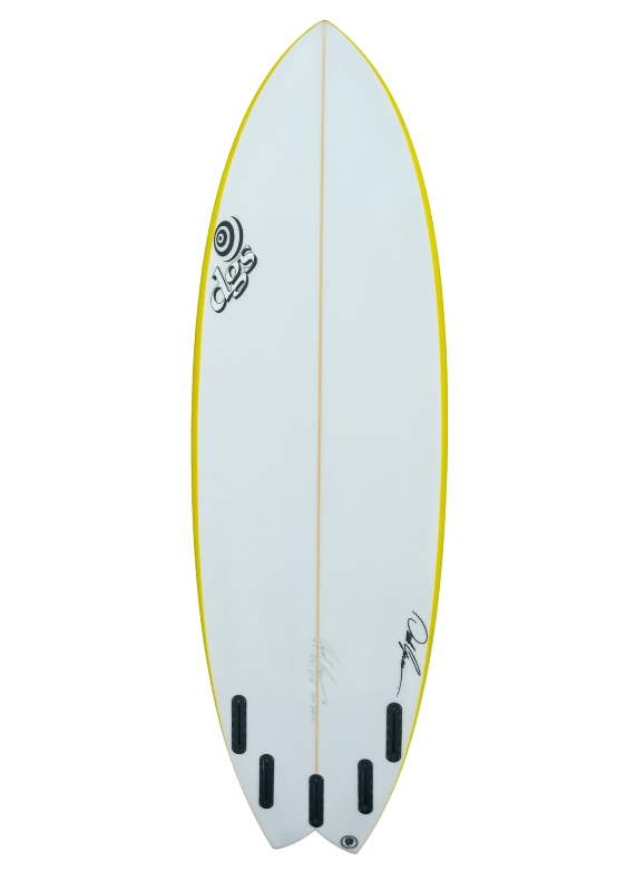 Derek Girven Surfboards 5''10" Pro Fish - Yellow Rails - Triocean Surf ...